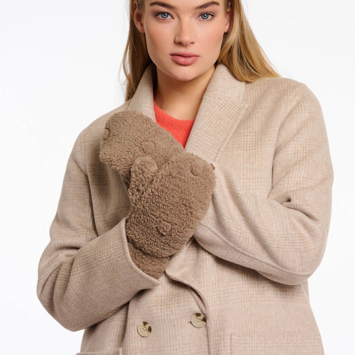 Aleida Teddy Gloves - Toffee – Kitch Clothing