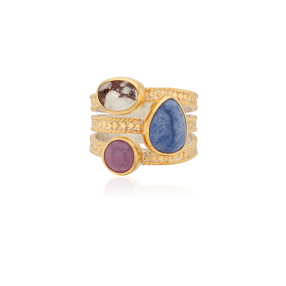 Multi-Stone Faux Stack Ring – Kitch Clothing